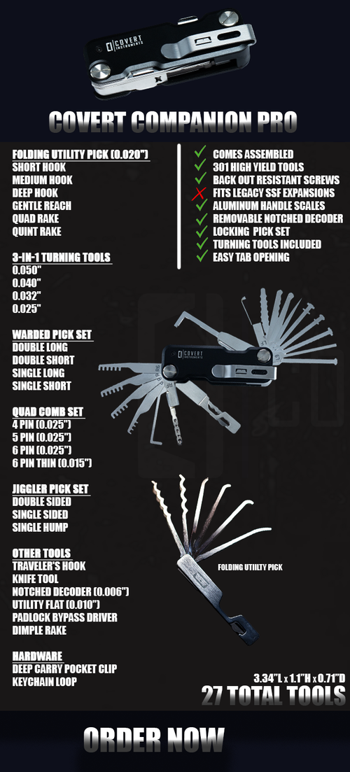 Covert Companion™ - Locksmith Tool Accessories – Covert Instruments