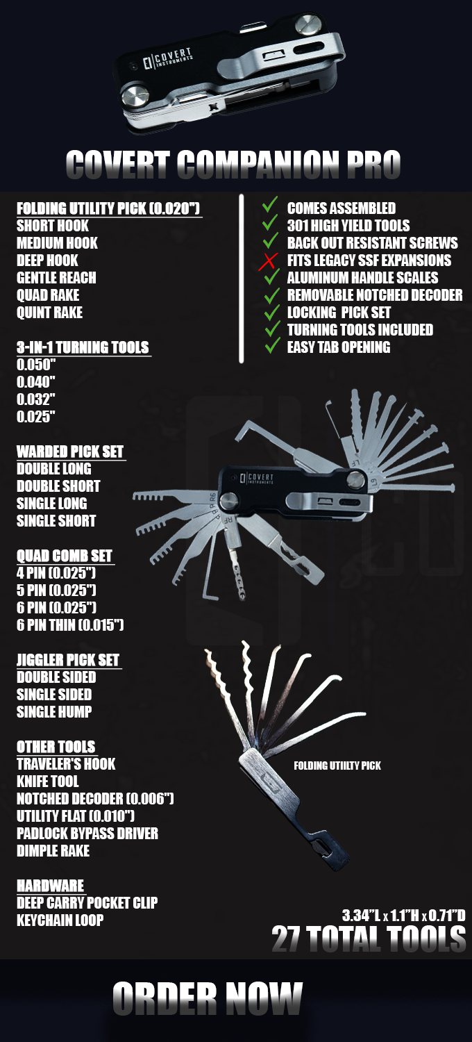 Covert Companion™ - Locksmith Tool Accessories – Covert Instruments