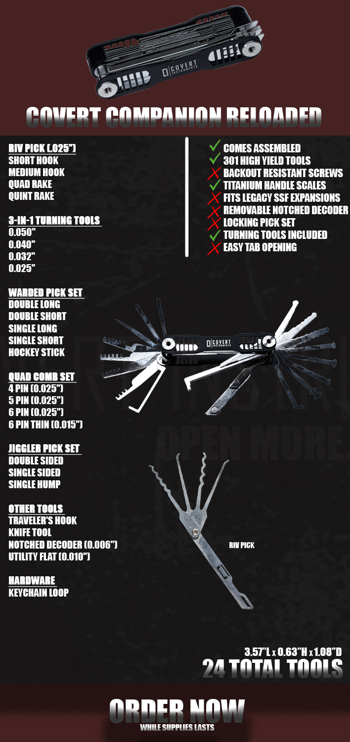 Covert Companion™ - Locksmith Tool Accessories – Covert Instruments